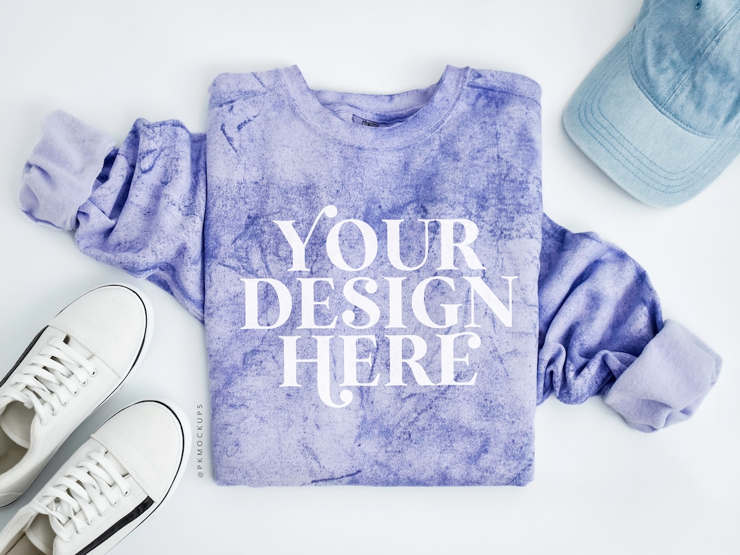 Comfort Colors 1545 Mock Up, Color Blast Sweatshirt Mockup, Flat Lay ...
