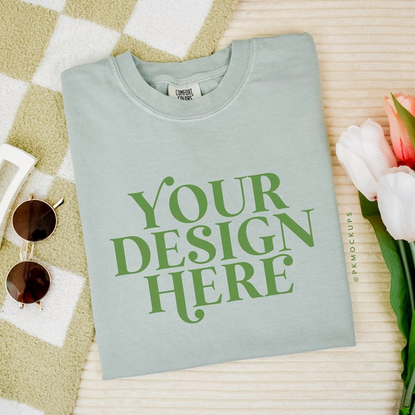 Folded Comfort Colors Mockup - Etsy