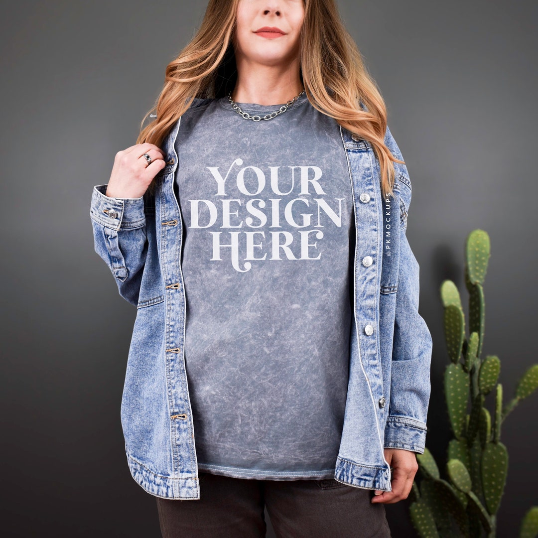 Colortone 1300 Grey Mockup C1300 Tshirt Model Mock up Oversized Tee ...