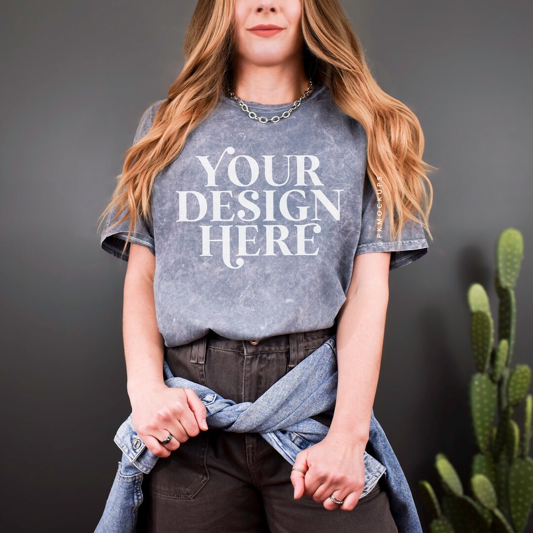 Colortone 1300 Grey Mockup C1300 Tshirt Model Mock up Oversized Tee ...