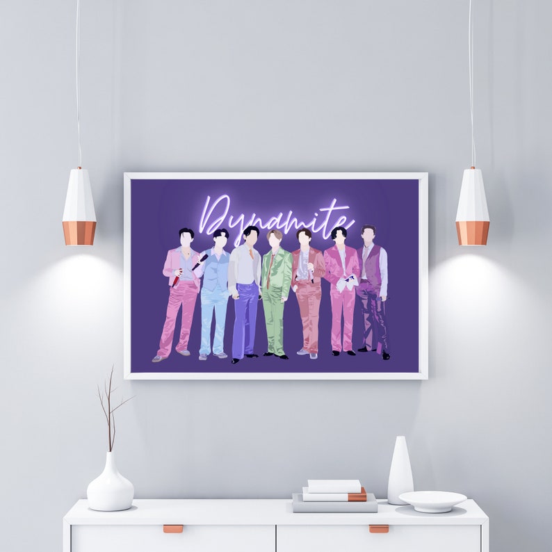 BTS Dynamite Poster | BTS Wall Art | Instant Digital Download | BTS ...