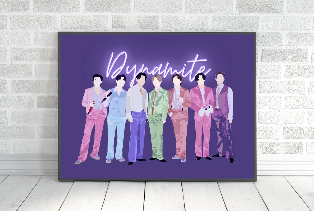 BTS Dynamite Poster | BTS Wall Art | Instant Digital Download | BTS ...
