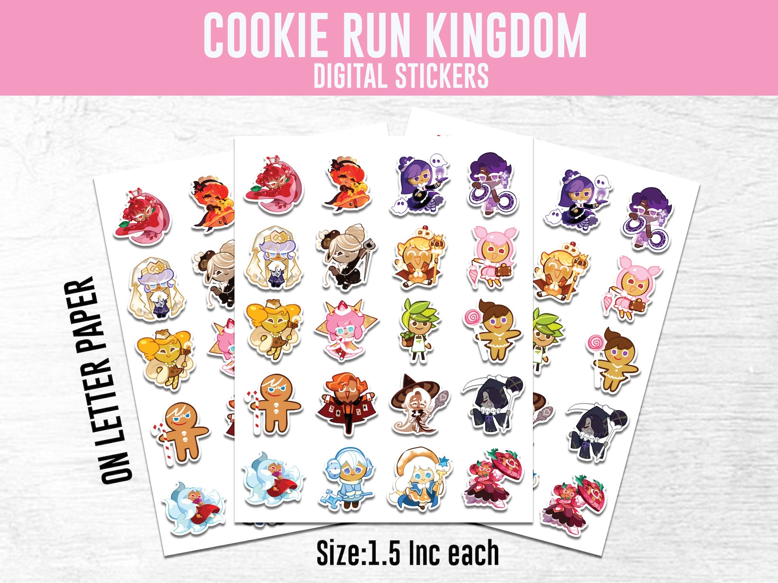 Cookie Run Stickers Pack Cookie Run Kingdom Stickers Pack - Etsy