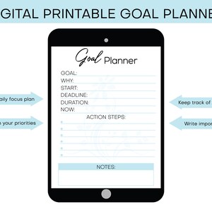 Goal Planner Printable, Goal Planner 2021, Goal Planner Digital, Goal ...