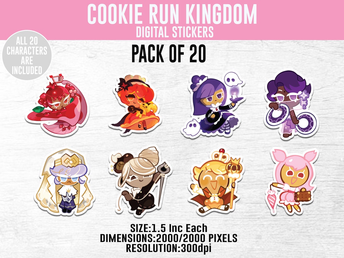 Cookie Run Stickers Pack Cookie Run Kingdom Stickers Pack - Etsy