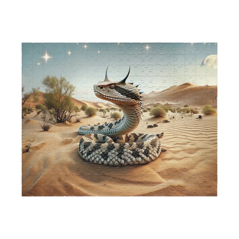 Horned Viper Snake in the Sahara Desert Puzzle 110, 252, 520, 1014 ...