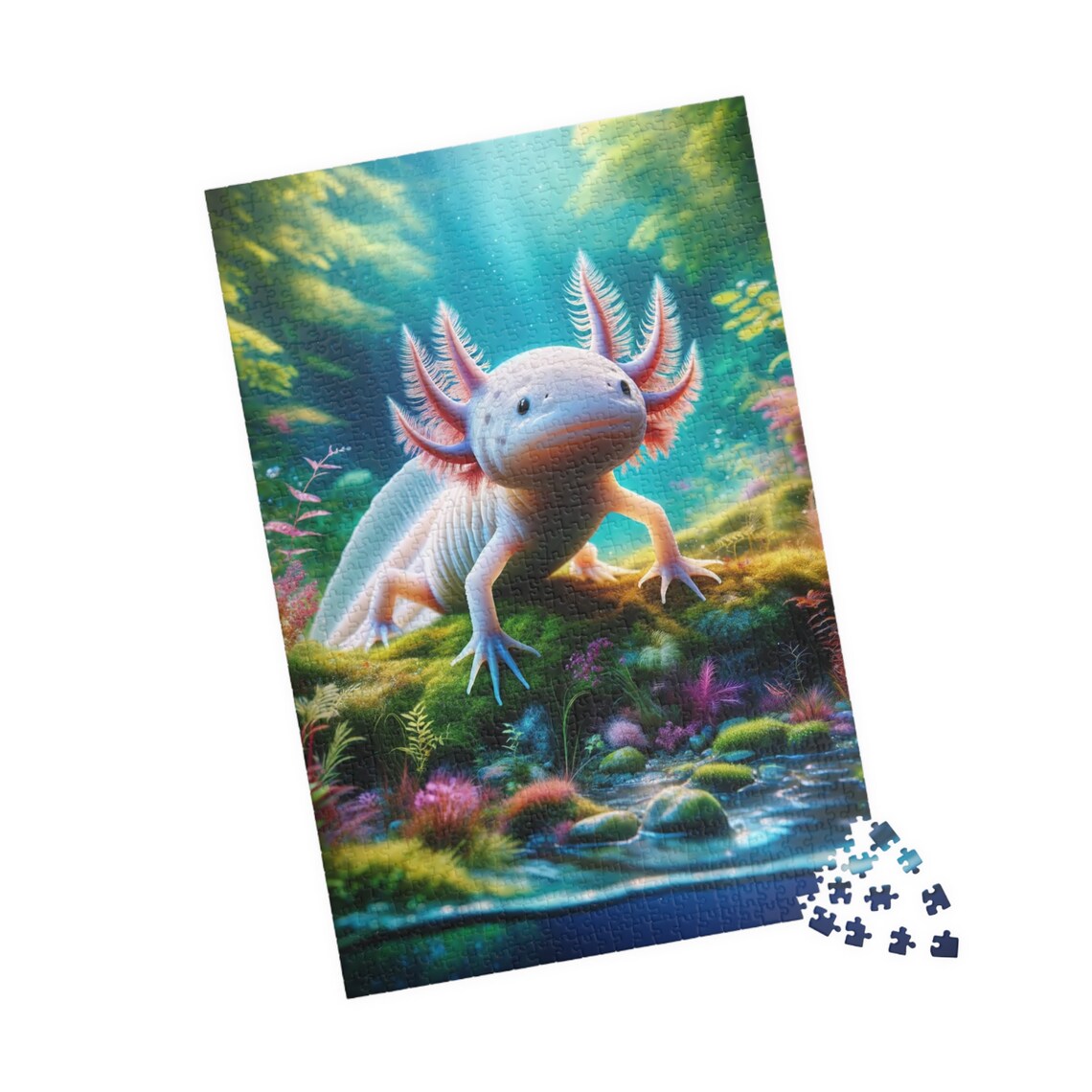 The Charming Axolotl Puzzle (110, 252, 520, 1014-piece) - Etsy