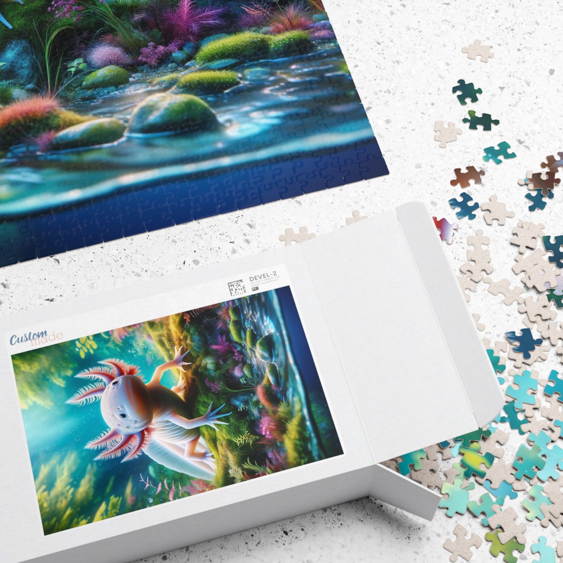 The Charming Axolotl Puzzle (110, 252, 520, 1014-piece) - Etsy