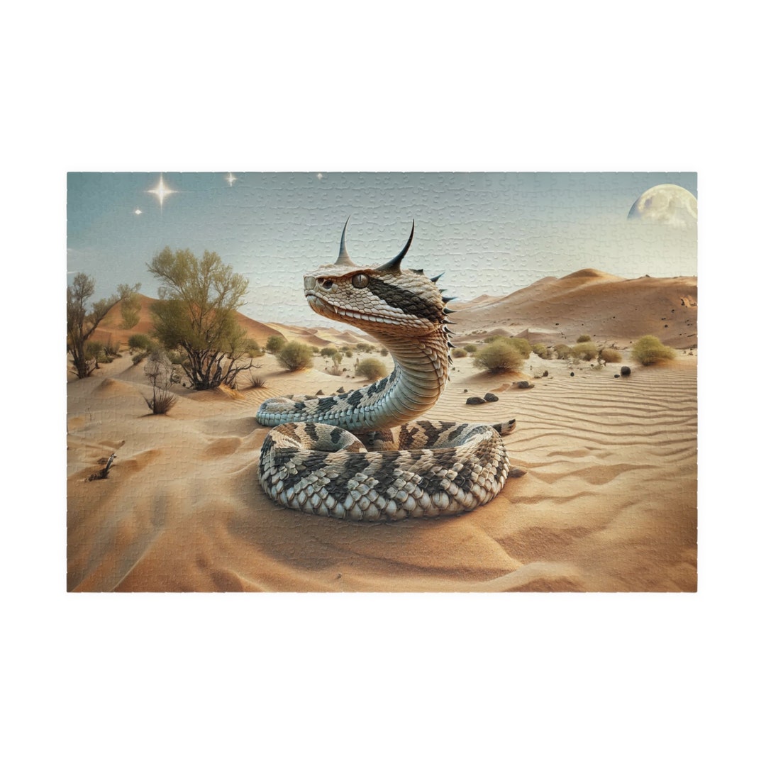 Horned Viper Snake in the Sahara Desert Puzzle 110, 252, 520, 1014 ...