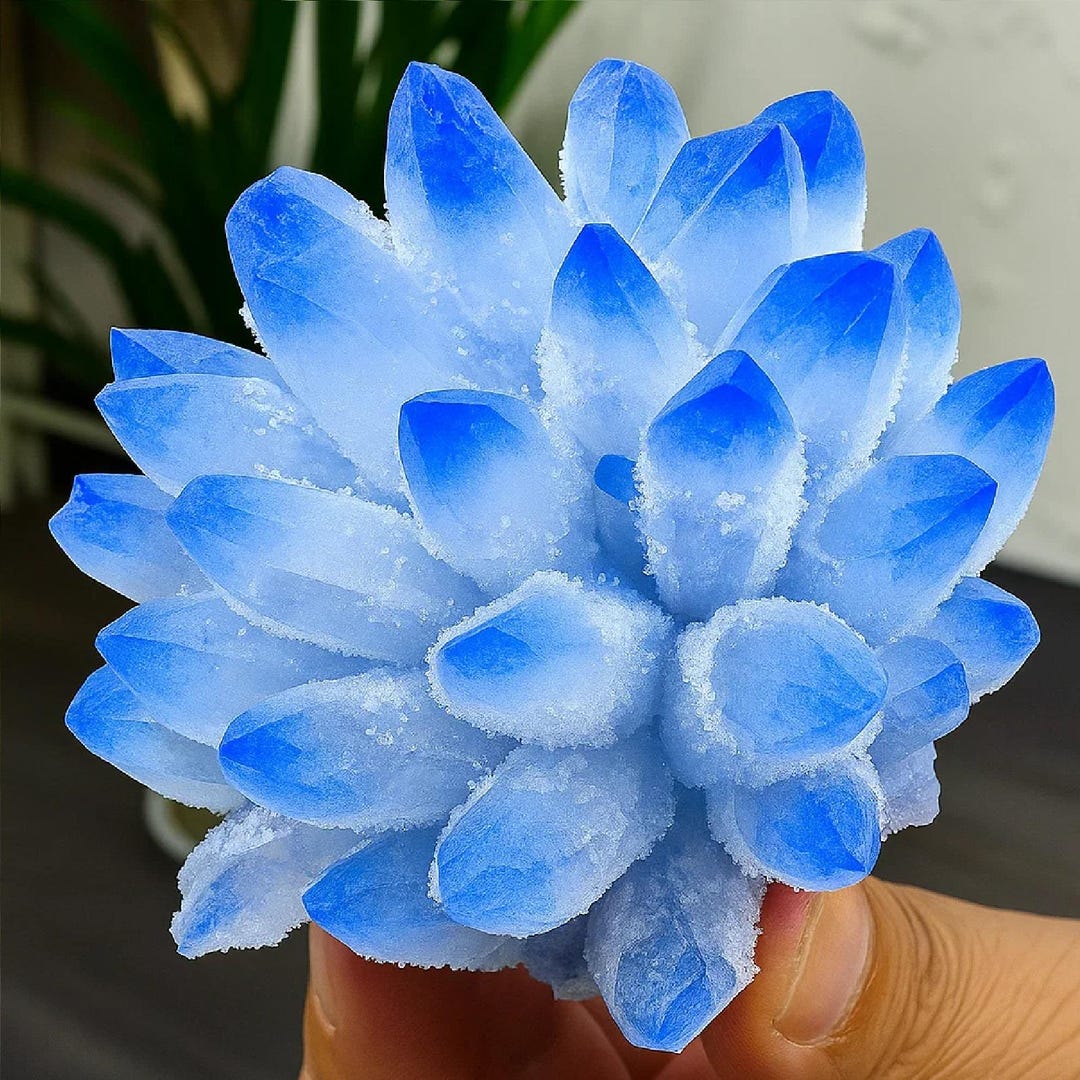 Sky Blue Transparent Crystal Cluster – Natural Healing Stone, Ore ...