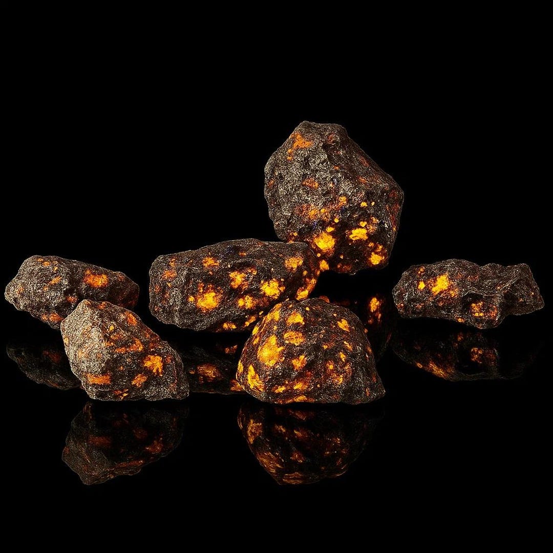 Fluorescent Rough Stone – Natural Irregular Mineral Flame for Reiki ...