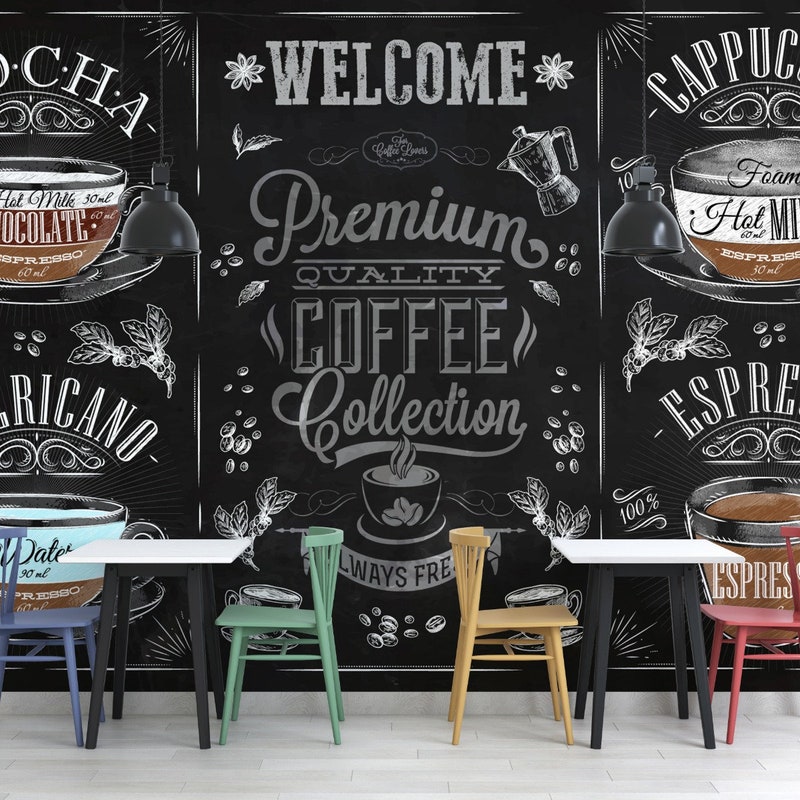 Cafe Wallpaper - Etsy