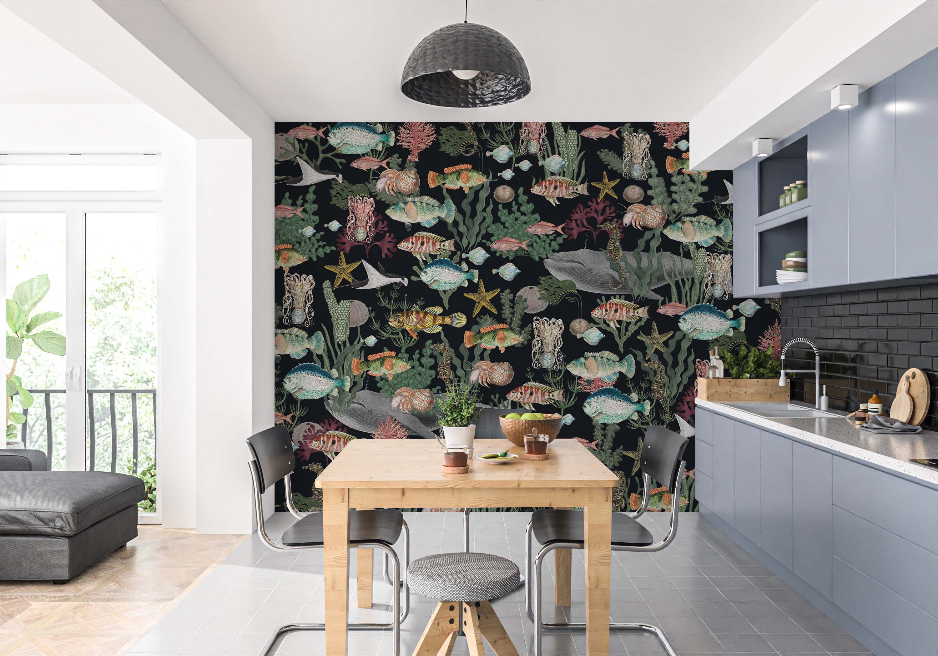 Fish Print Wallpaper-fish Wall Art-fish Wall Decor-fish - Etsy UK