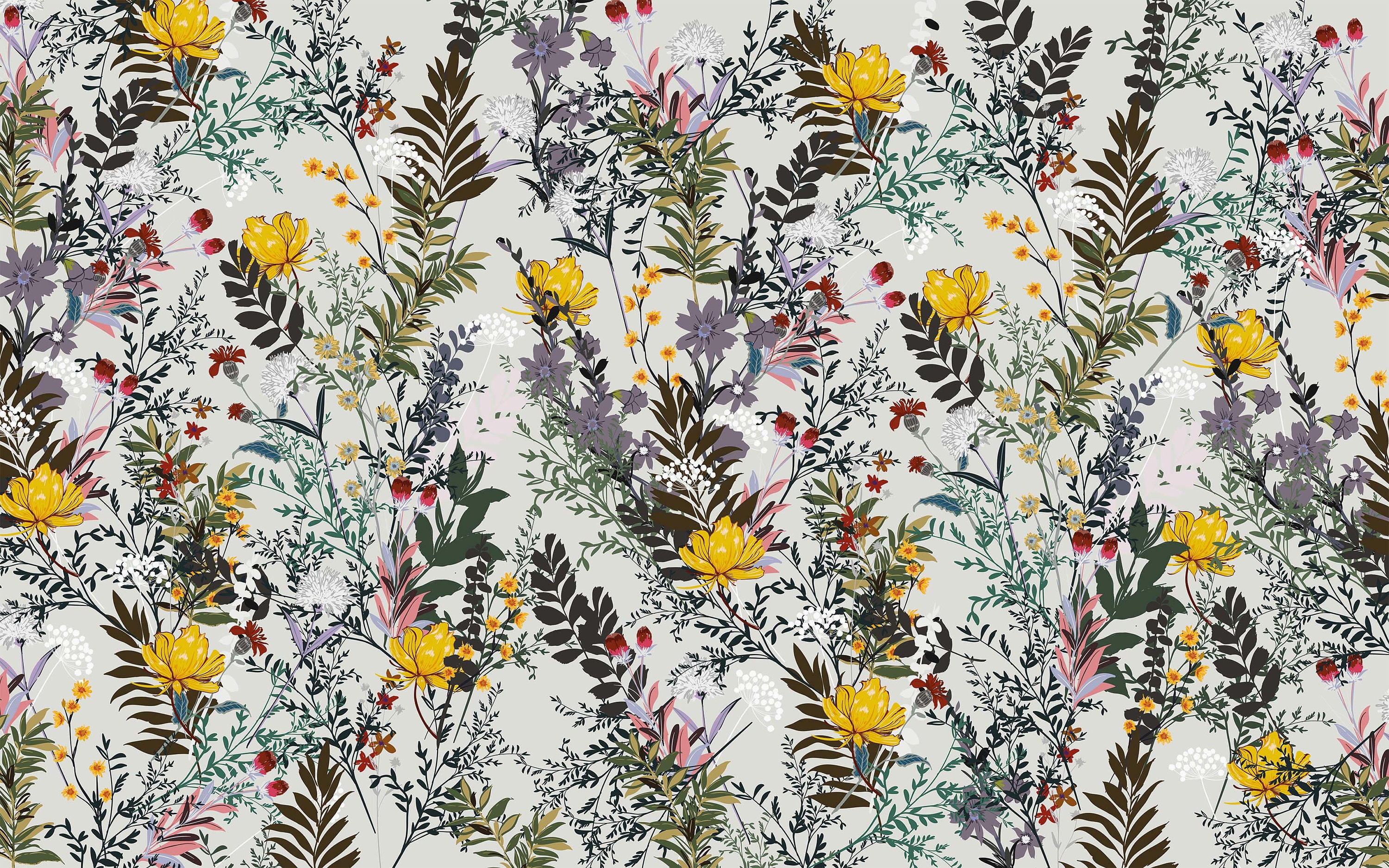 Colorful Floral Wallpaper Floral Pattern Bedroom Wallpaper - Etsy