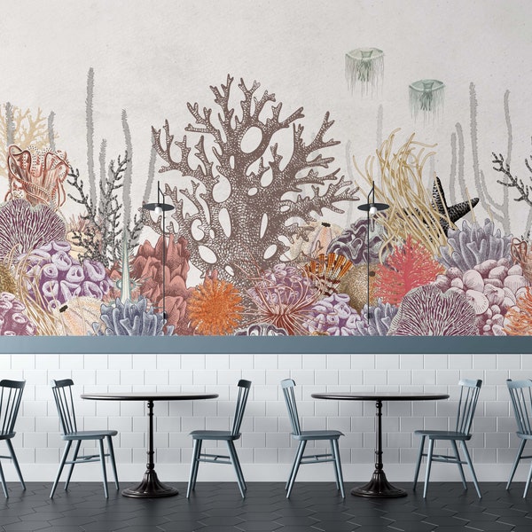 Coral Wallpaper - Etsy