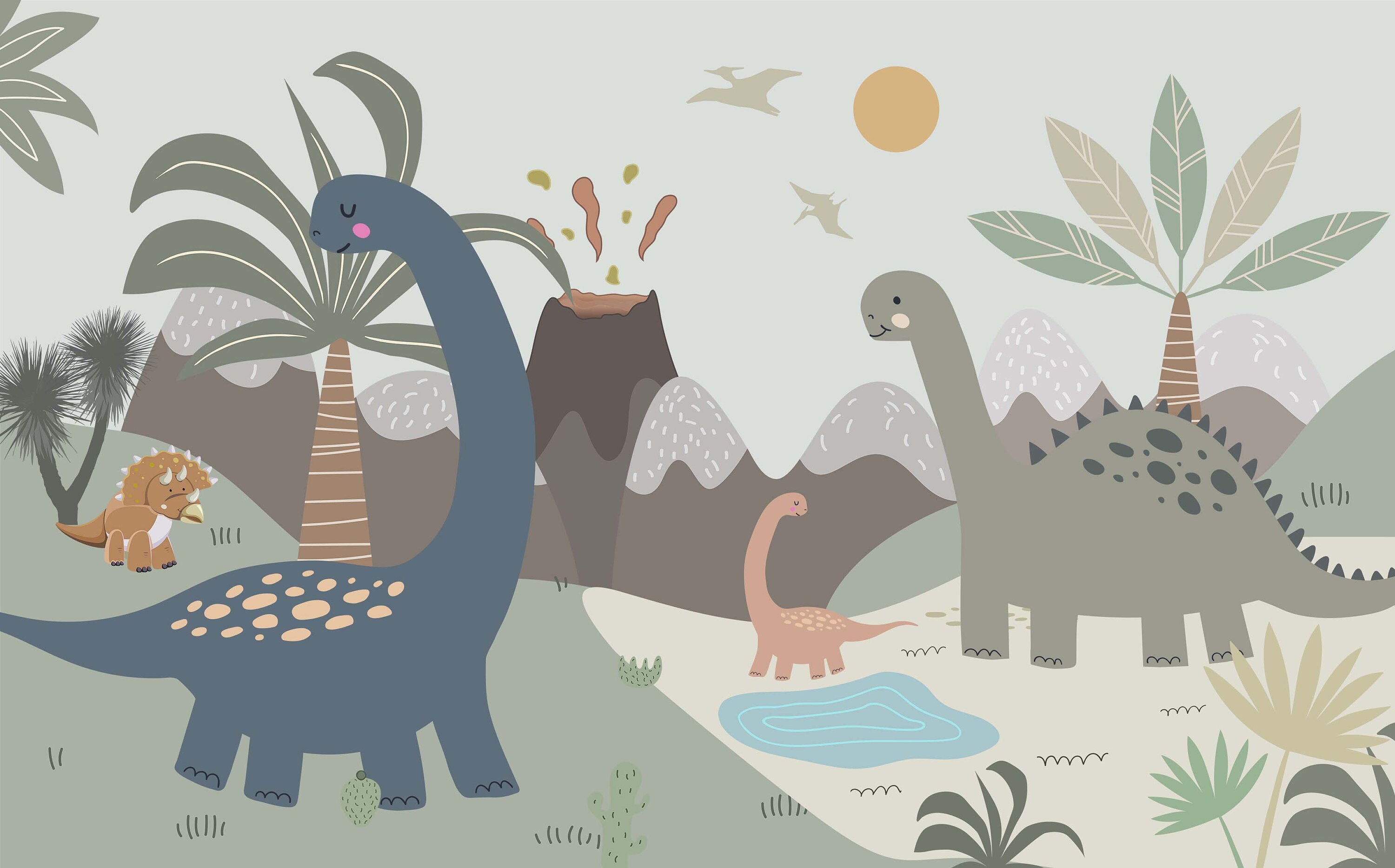 Dinosaur Wallpaper-kids Wallpaper Peel and Stick-jurrasic - Etsy Australia