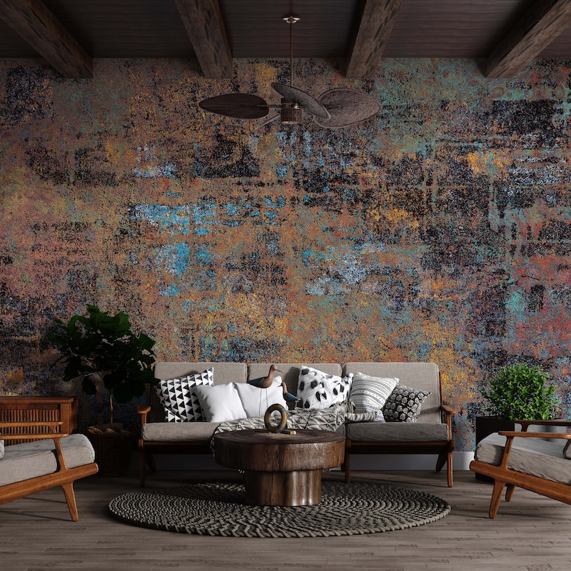 Distressed Wallpaper - Etsy