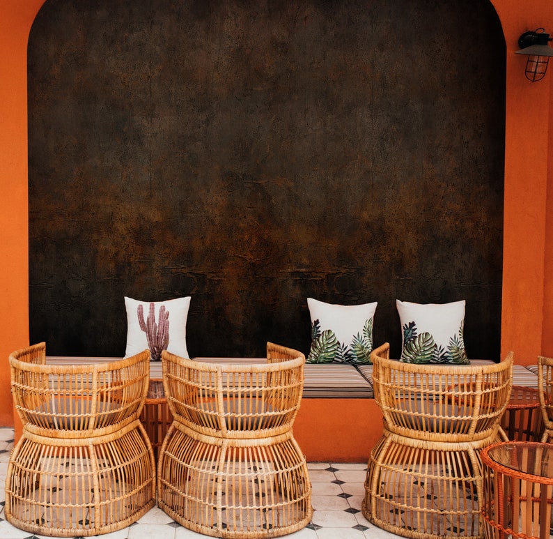 Industrial Rusty Metal Peel and Stick Wallpaper | Textured Copper Oxide ...