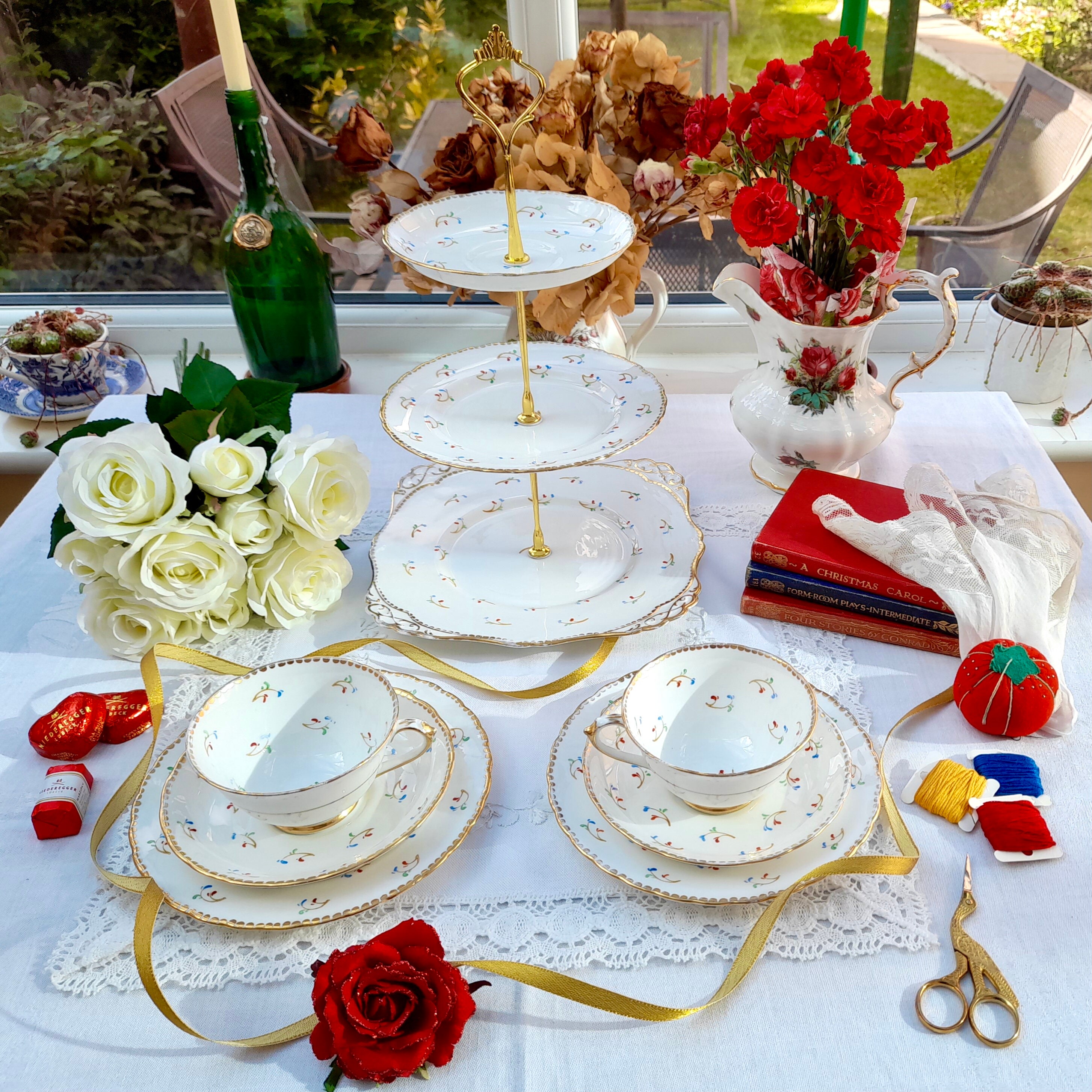 Tuscan Vintage Afternoon Tea Set for Two Springfield - Etsy