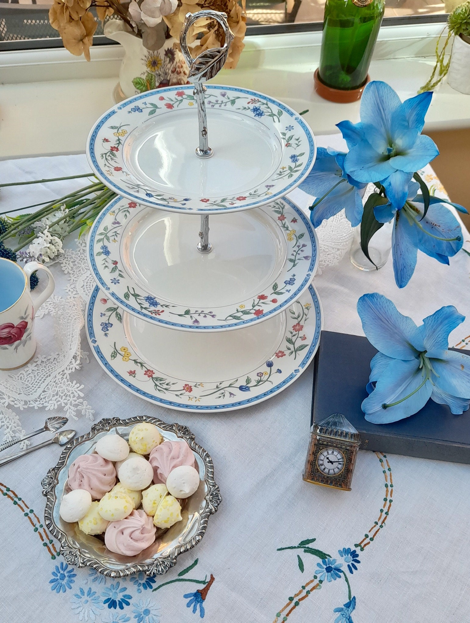 Afternoon Tea Large 3-tier Ceramic Cake Stand Cottage Garden - Etsy