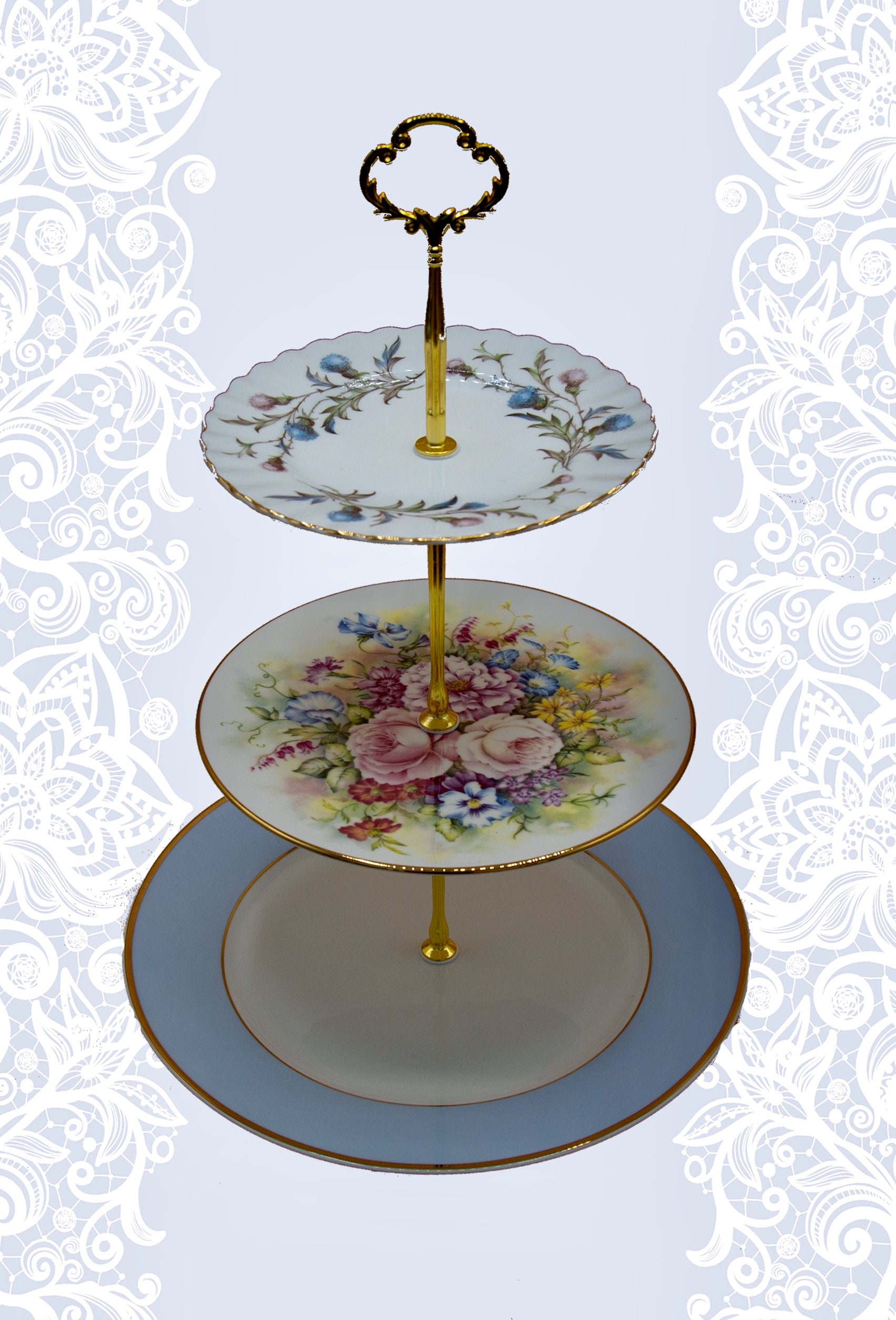 Royal Albert Vintage Afternoon Tea Set for Two Brigadoon - Etsy