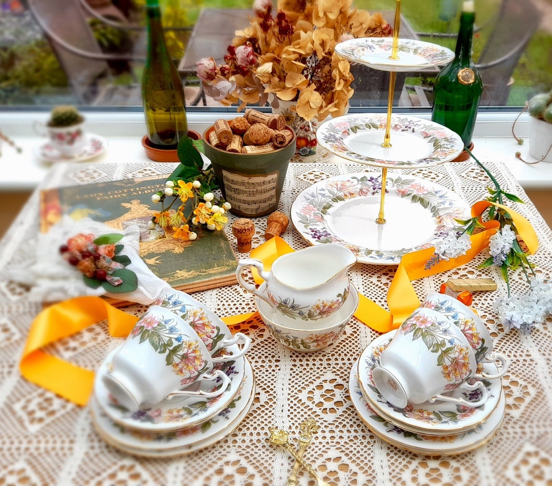 Paragon Country Lane Vintage Afternoon Tea Set for Four - Etsy