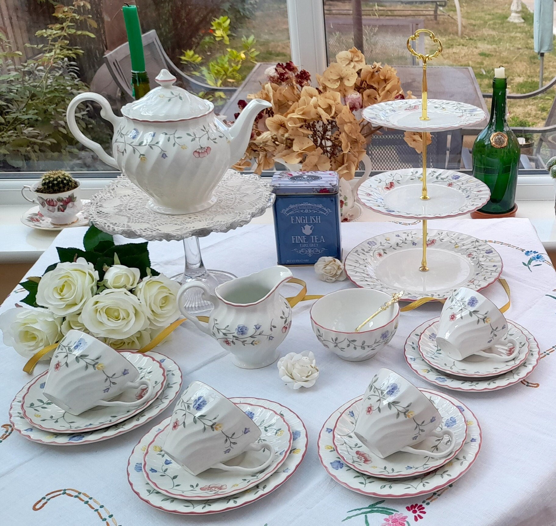 Johnson Bros. Vintage Afternoon Tea Set for 4 Summer Chintz - Etsy