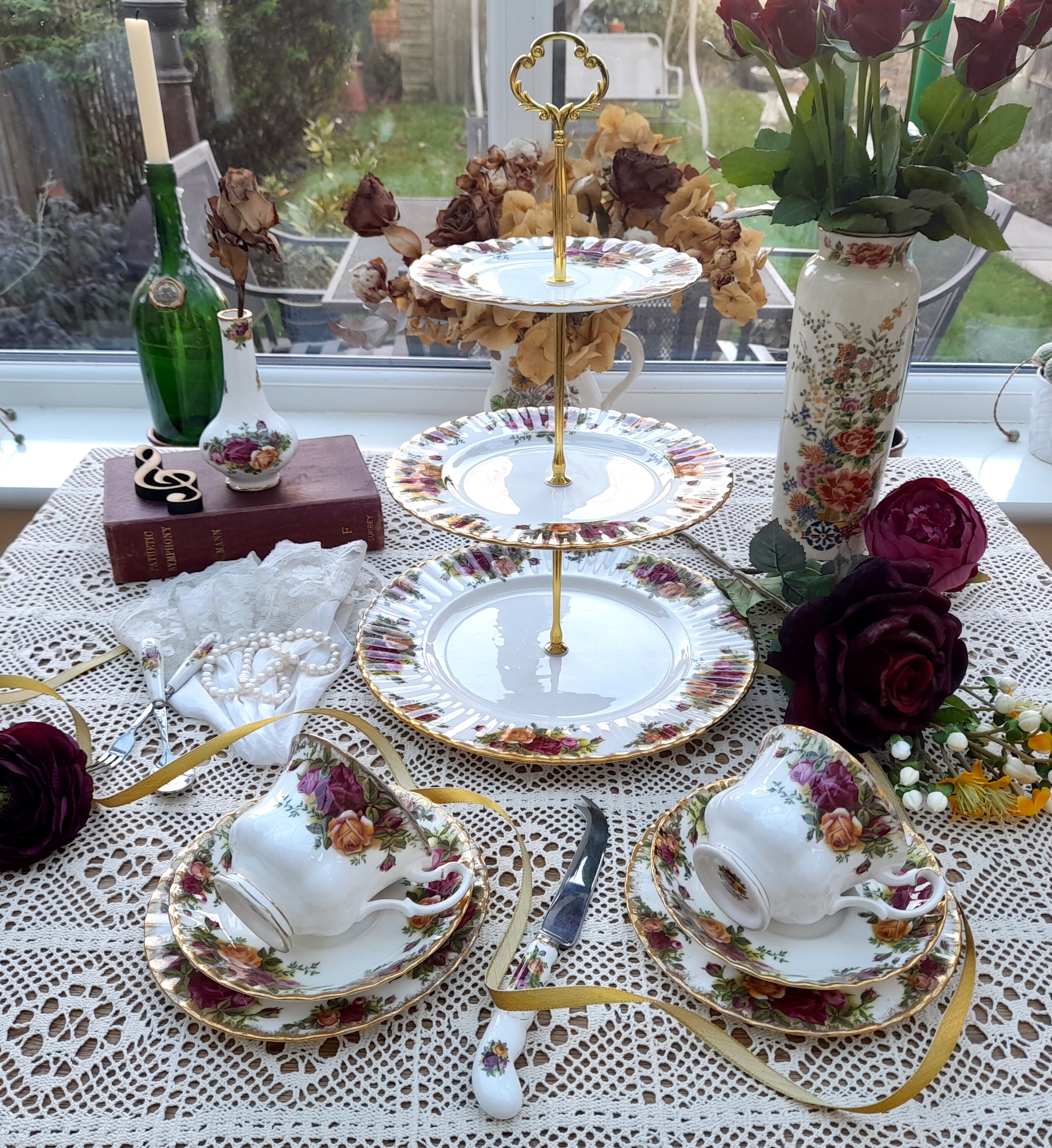 Royal Albert Old Country Roses Vintage Afternoon Tea Set for - Etsy UK