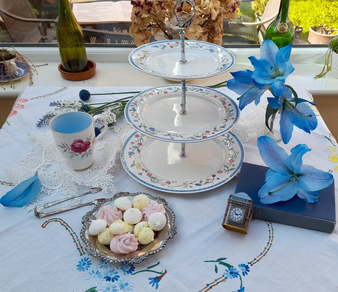 Afternoon Tea Large 3-tier Ceramic Cake Stand Cottage Garden - Etsy