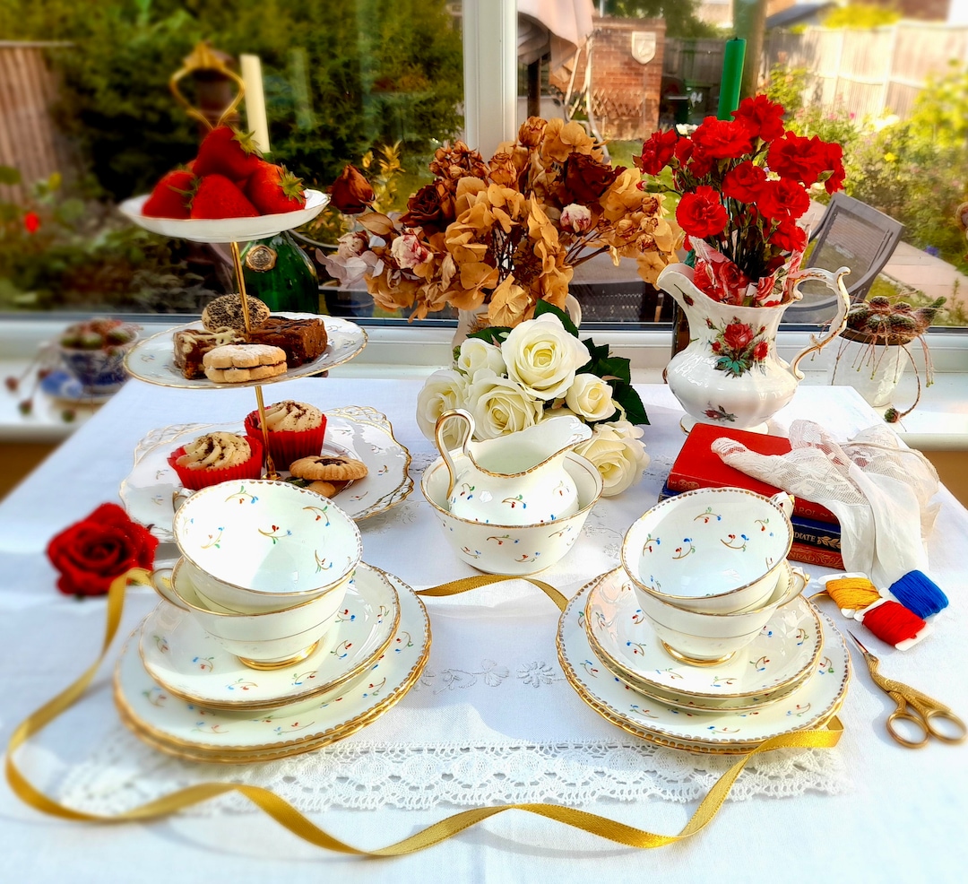 Tuscan Vintage Afternoon Tea Set for Four Springfield - Etsy