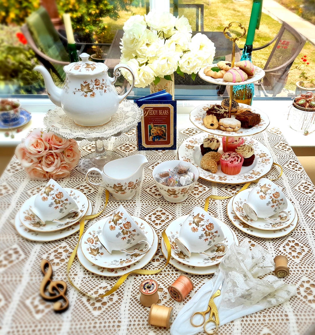 Colclough Bone China Vintage Afternoon Tea Set for Four Avon - Etsy
