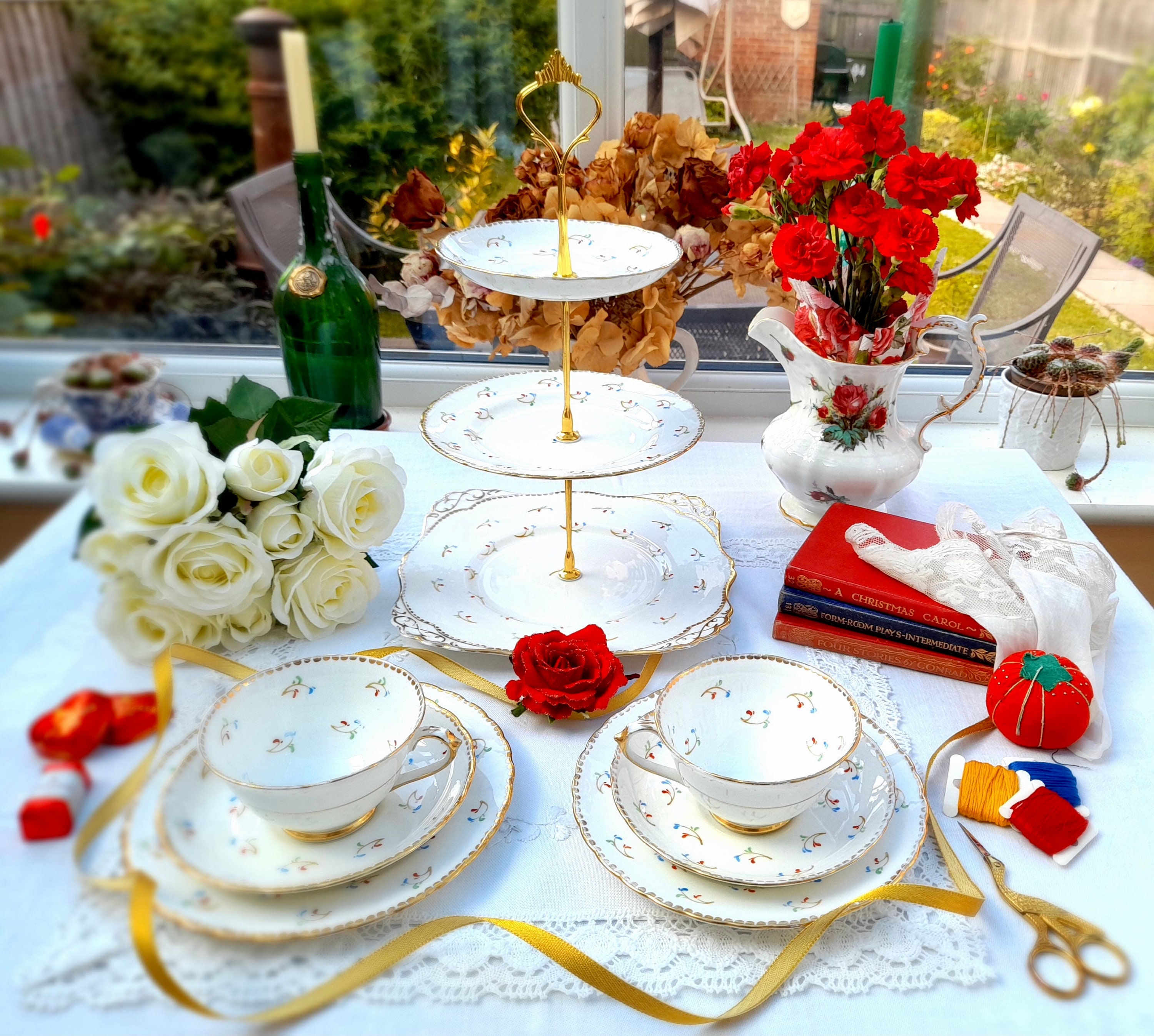 Tuscan Vintage Afternoon Tea Set for Two Springfield - Etsy