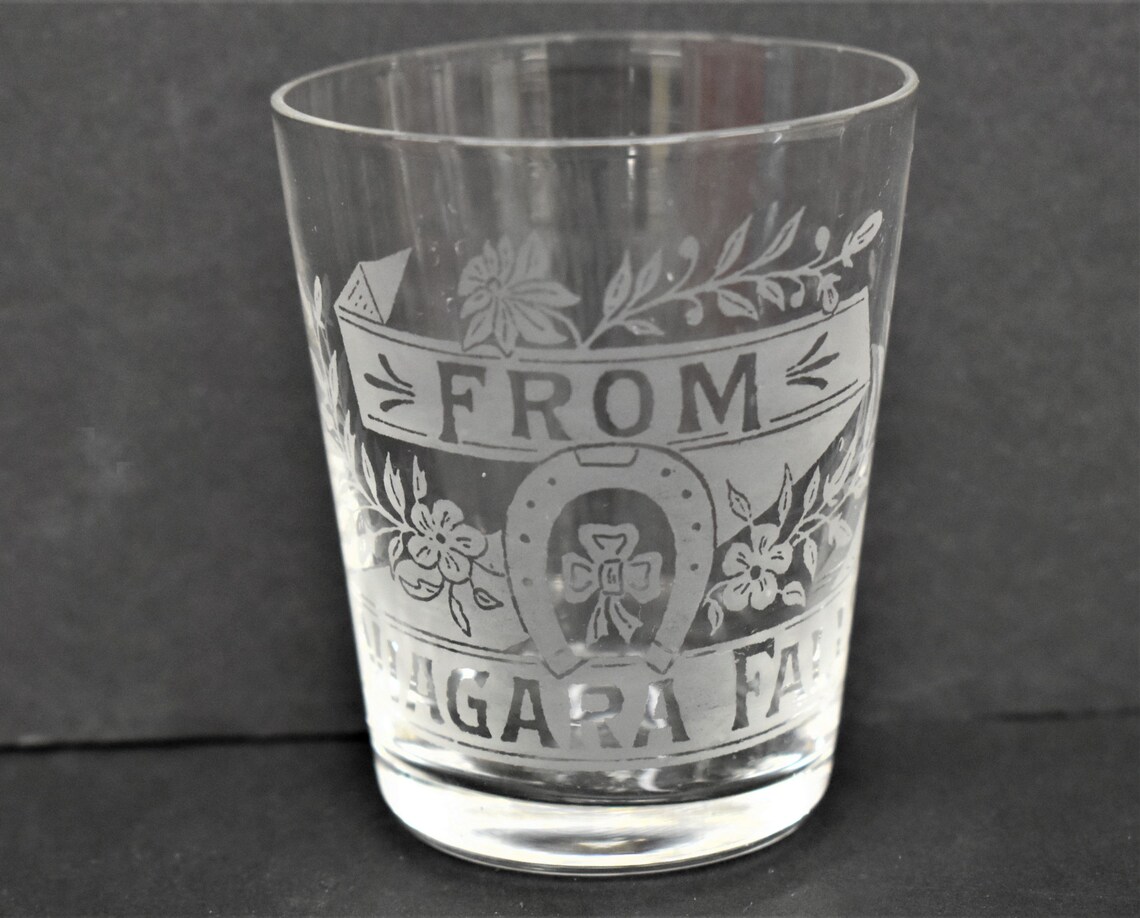 Pre-prohibition Antique Advertising Etched Label Niagara Falls Souvenir ...