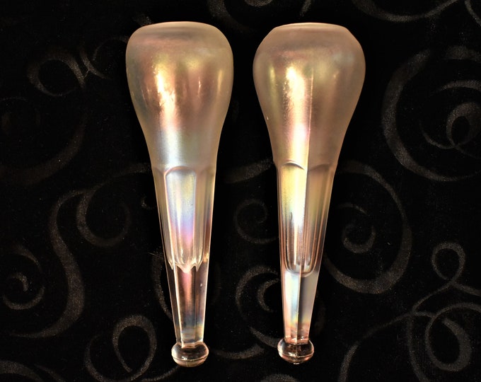 Antique Model A or T Hearse Car Glass Bud Flower Iridescent Glass ...
