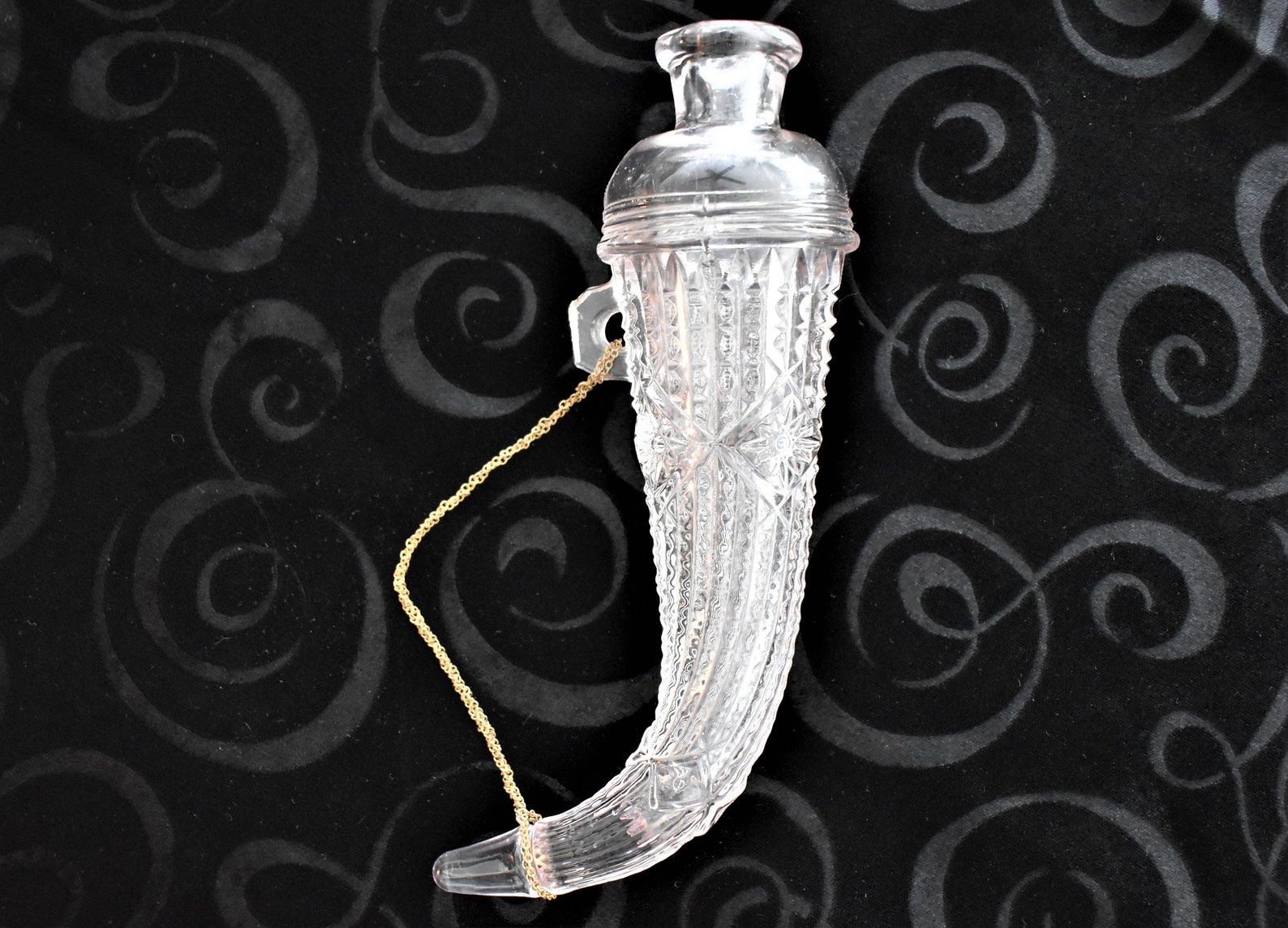 Vintage Pressed Glass Cornucopia Horn Car Flower Funeral Hearse Vase - Etsy