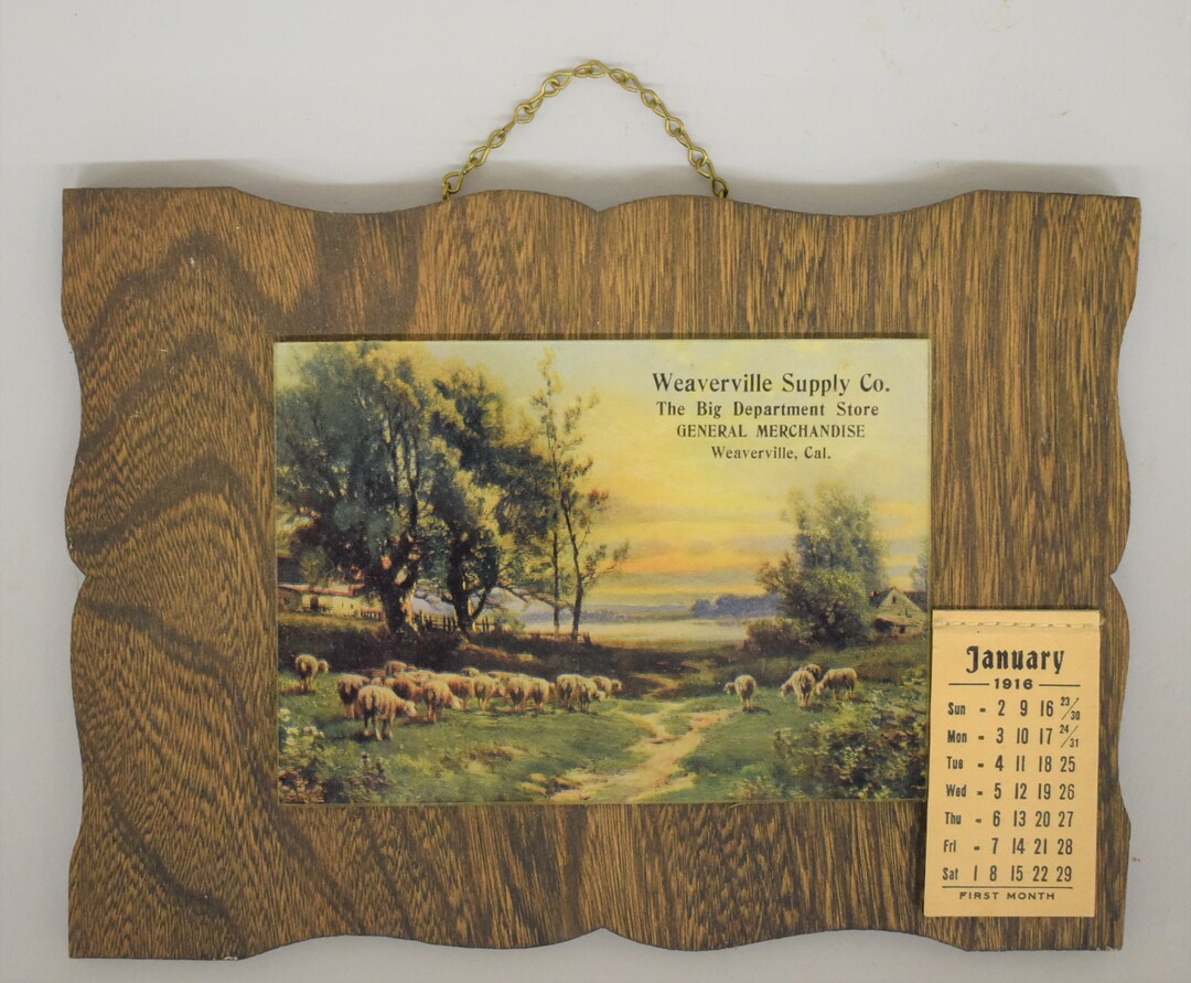 Antique Advertising 1916 Calendar for Weaverville Supply Co - Etsy