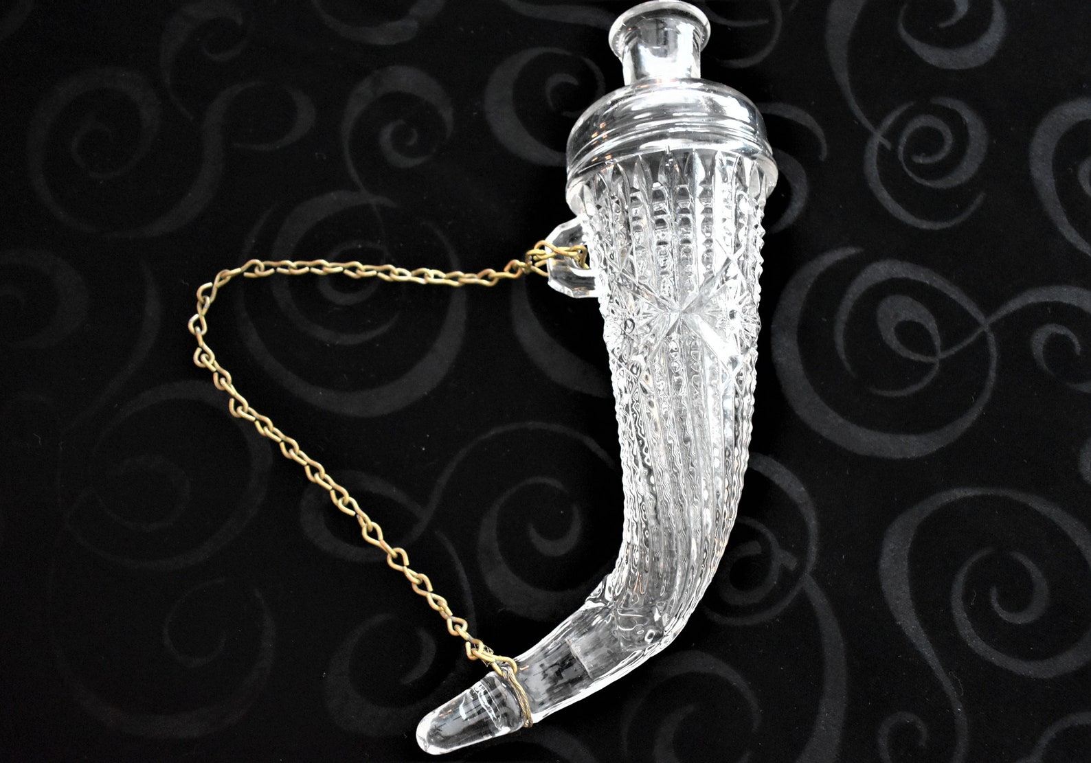 Vintage Pressed Glass Cornucopia Horn Car Flower Funeral Hearse Vase - Etsy