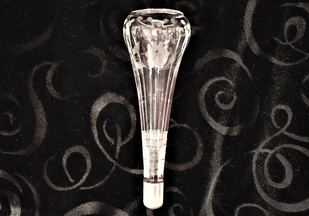 Antique Model A or T Hearse Car Glass Bud Flower Etched Pressed Clear ...