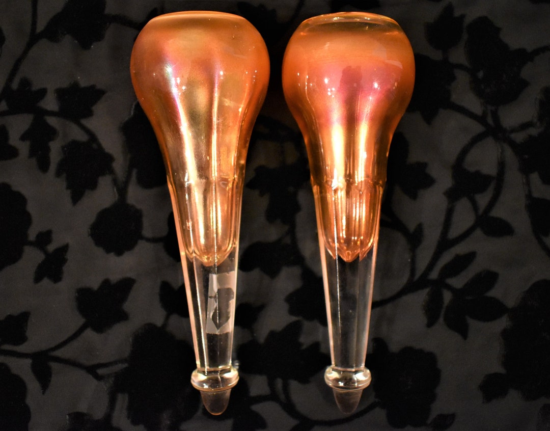 Antique Model A or T Hearse Car Glass Bud Flower Marigold Carnival ...