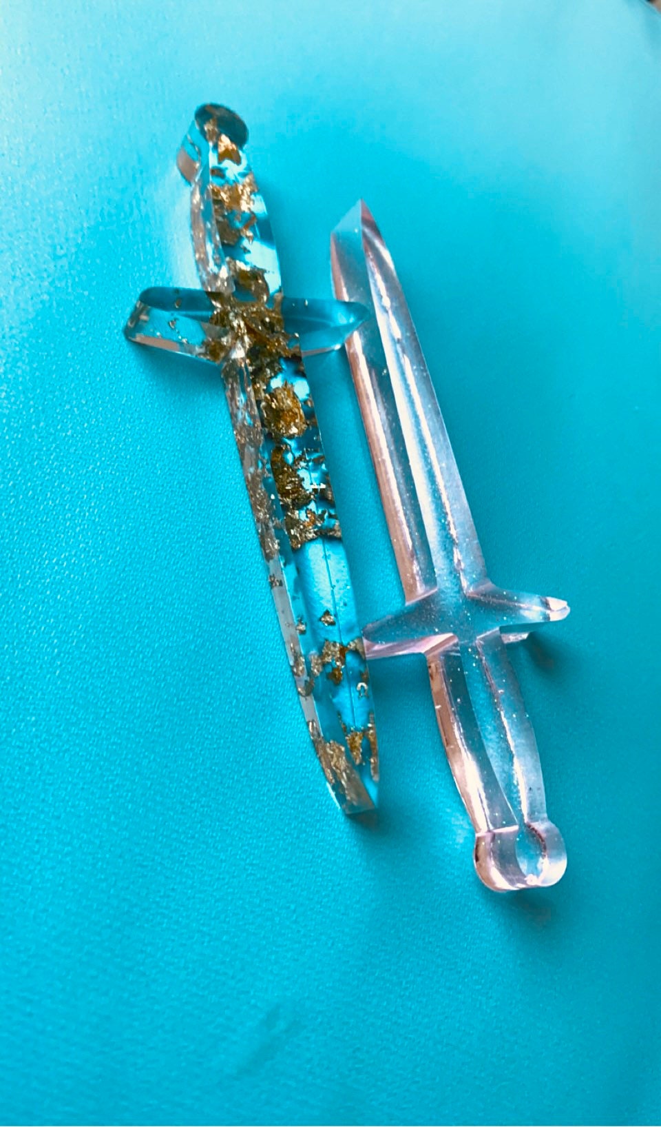 Fantasy Swords Resin Swords Gold Leaf Sword Art Sparkly | Etsy