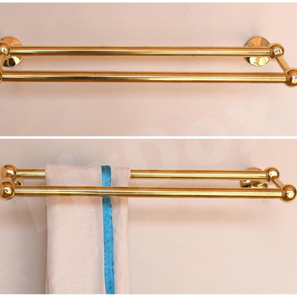 Brass Double Towel Bar - Etsy