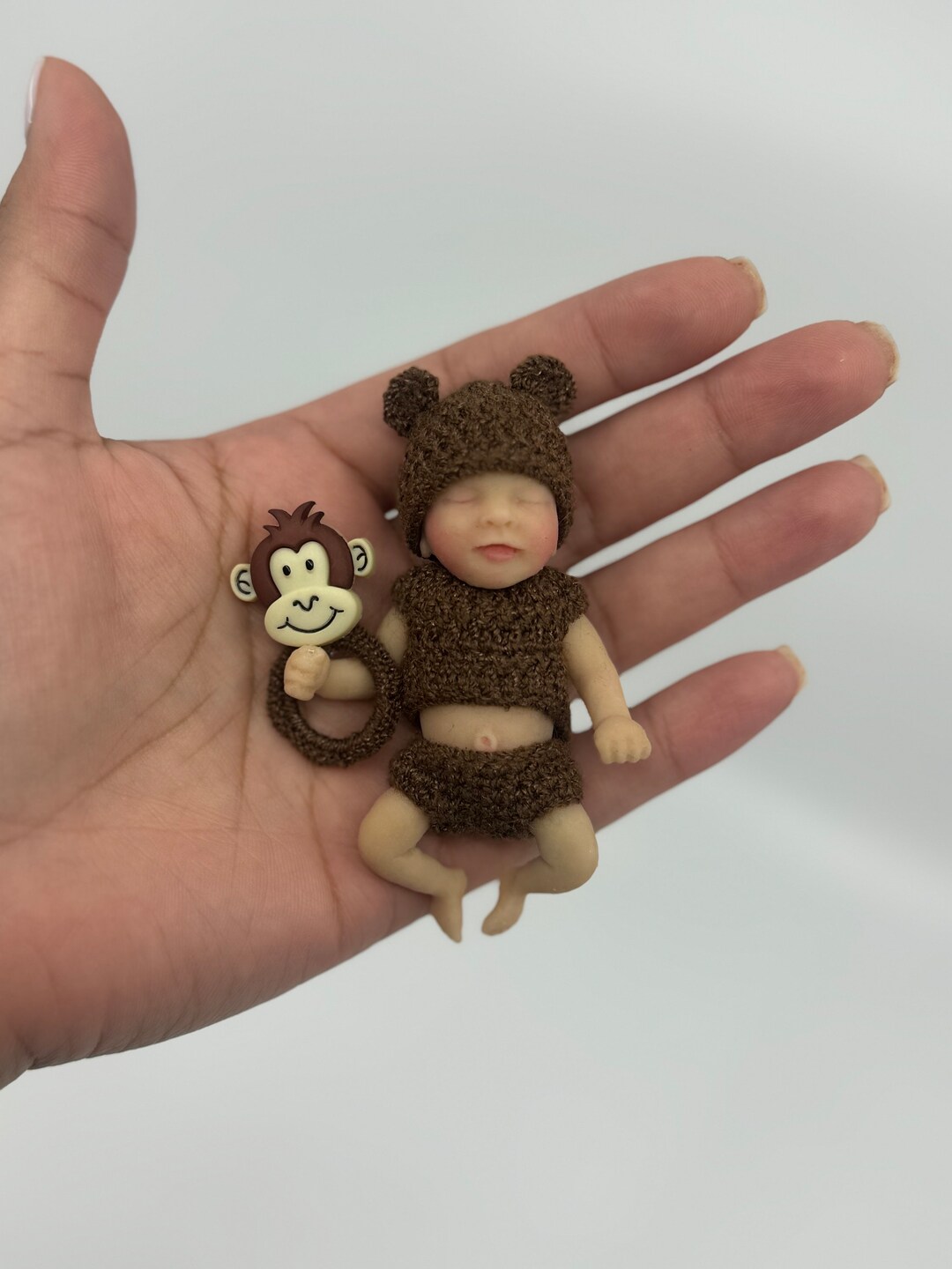 3 Inch Mini Silicone Baby Monkey Outfit and Toy - Etsy