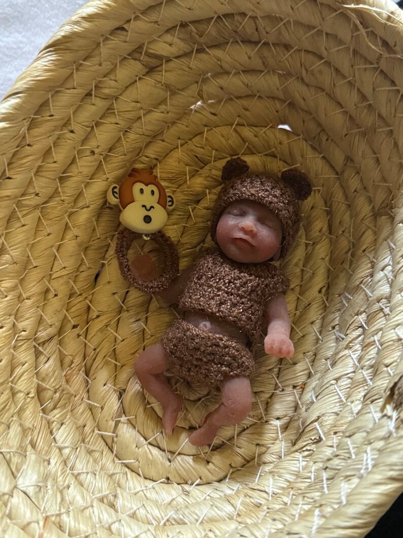 3 Inch Mini Silicone Baby Monkey Outfit and Toy - Etsy