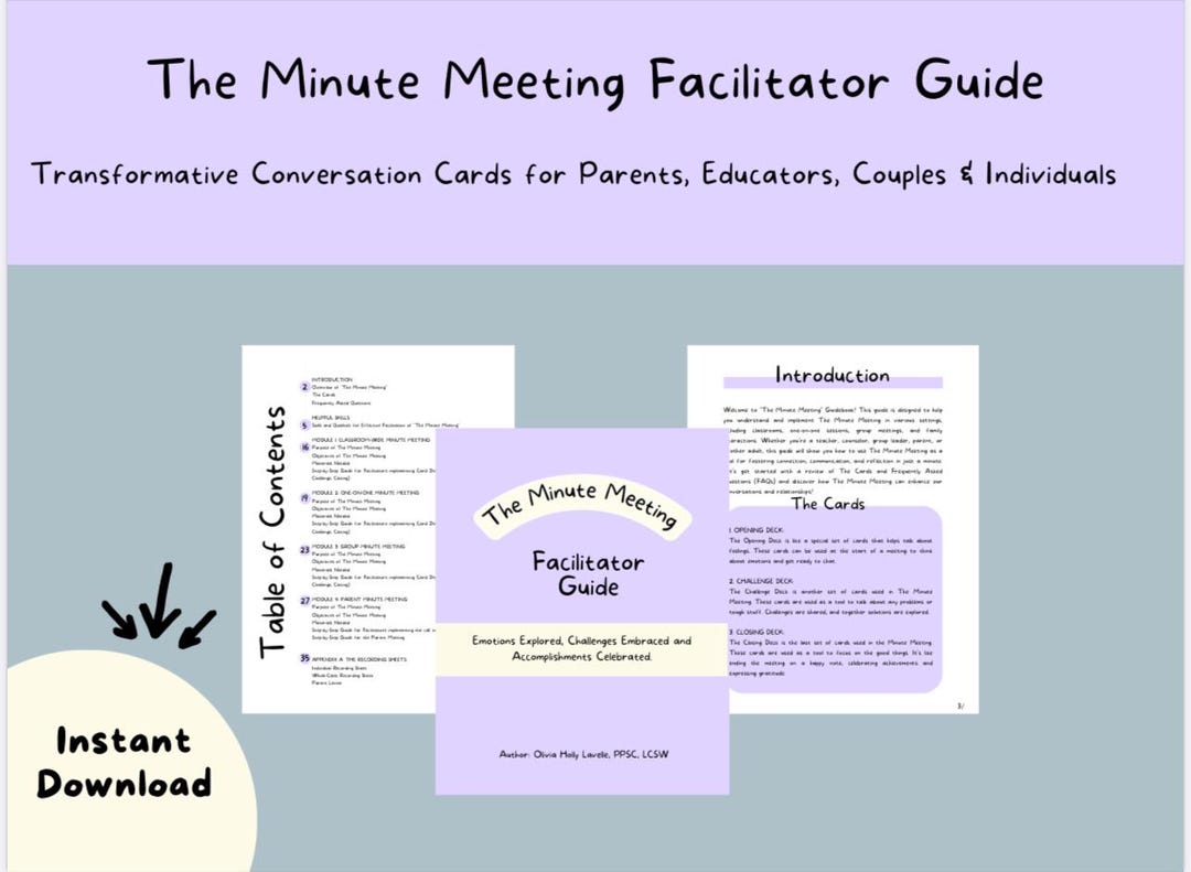 The Minute Meeting Facilitator Guide: Emotions Explored, Challenges ...