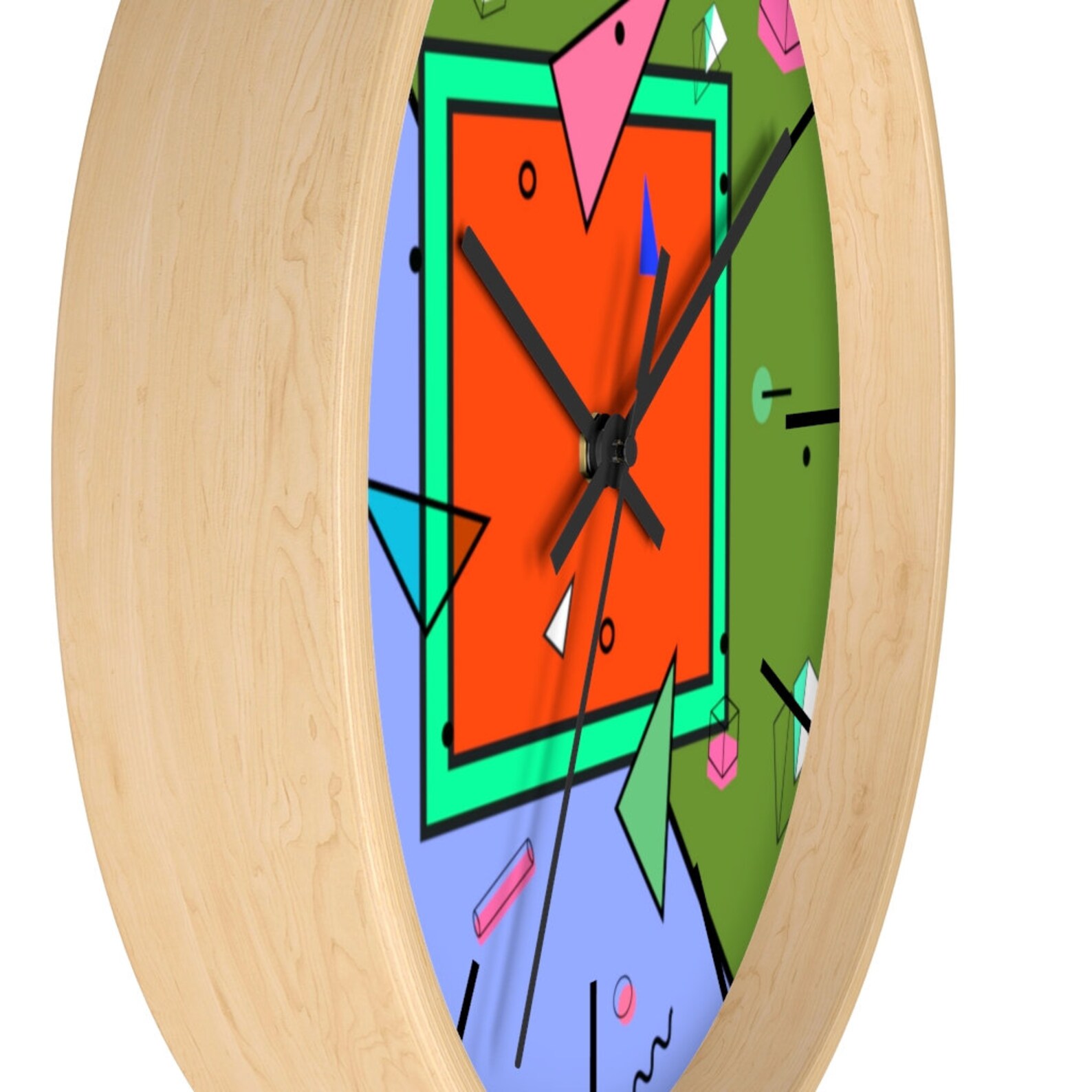 Memphis Clock Pop Art Wall Clock Pop Art Clock | Etsy