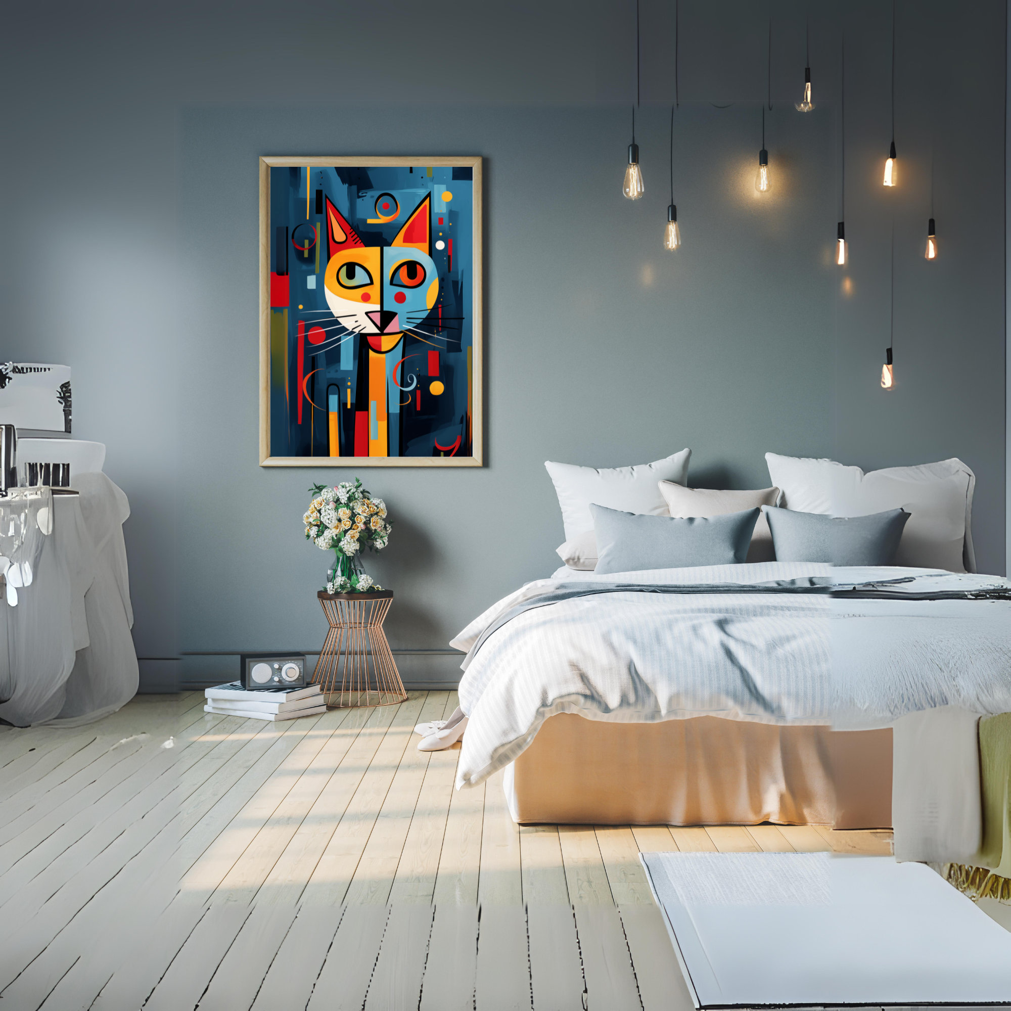 Picasso Style Abstract Cat Art Digital Download Abstract Art JPG ...