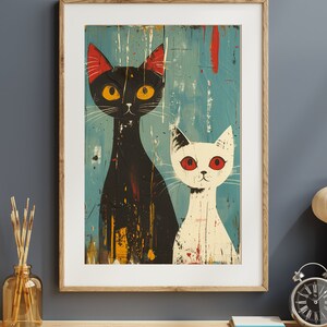 Picasso Style Abstract Cat Art Digital Download Abstract Art JPG ...