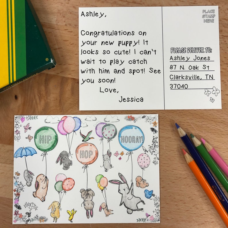 Create Your Own Postcard for Kids Pack - Etsy