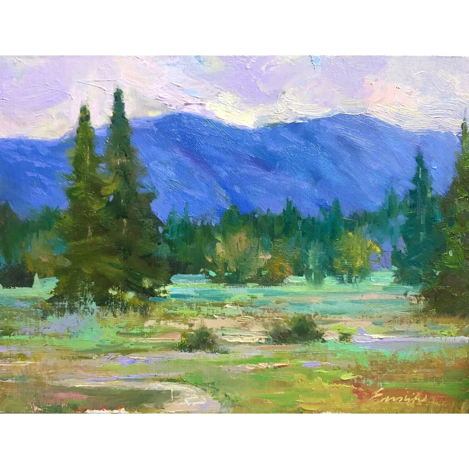 Evening Montana Art, Montana Landscape , Mountains Oil Painting ...