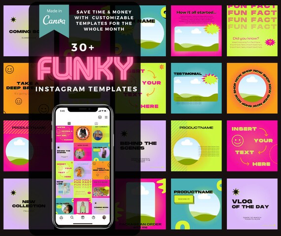 30 Gen Z Social Media Post Templates on Canva Small Business | Etsy